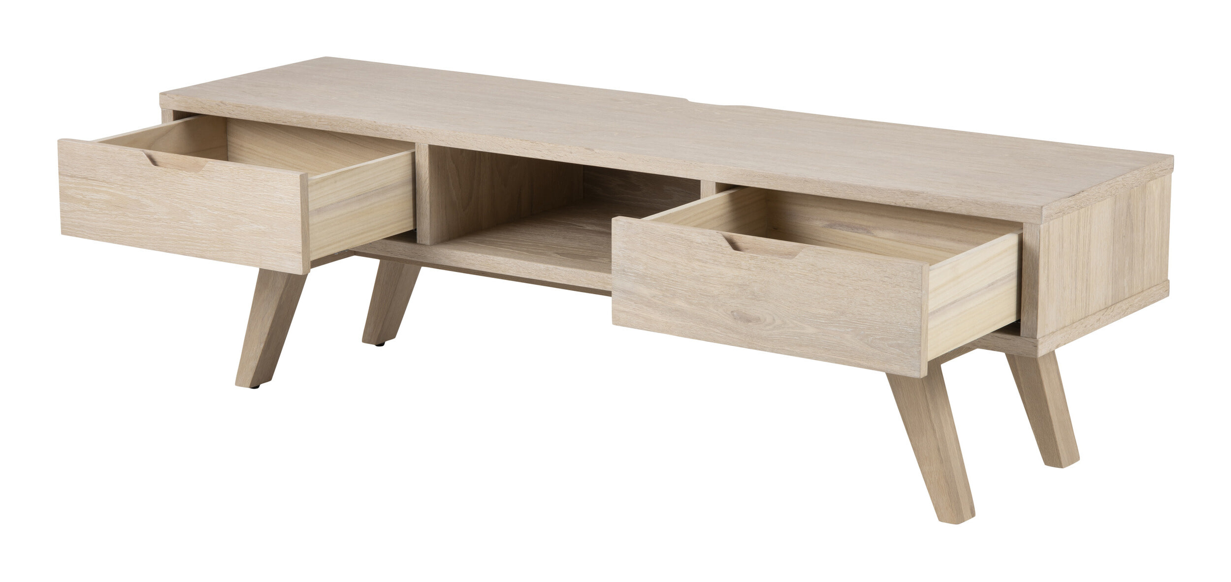 Bendt TV-meubel Mads 150cm eikenhout whitewash - 0000088322 • Sohome