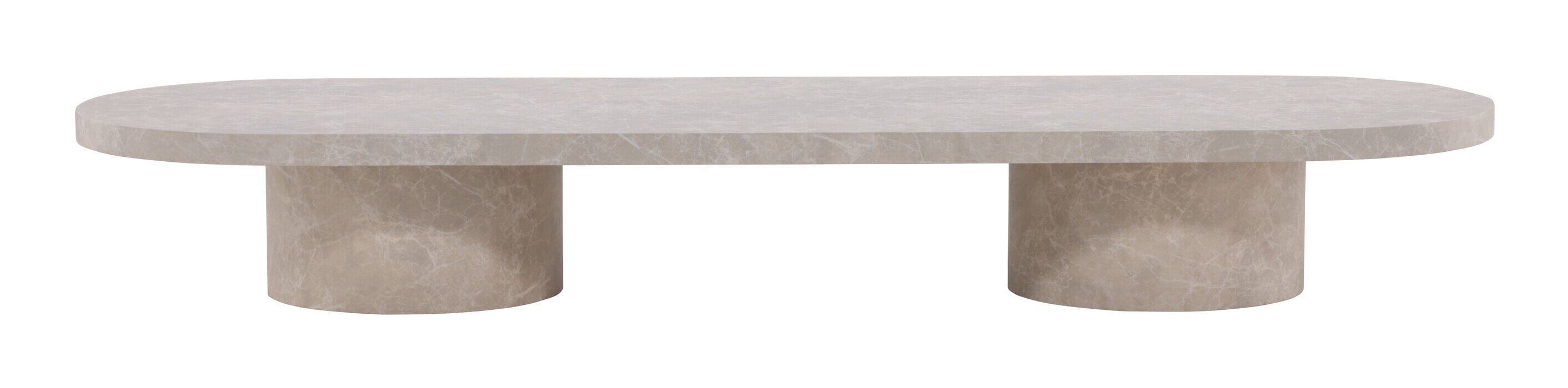 Nohr Ovale Salontafel Shundrika 190 x 60cm, MDF Marmerlook - Grijs ...