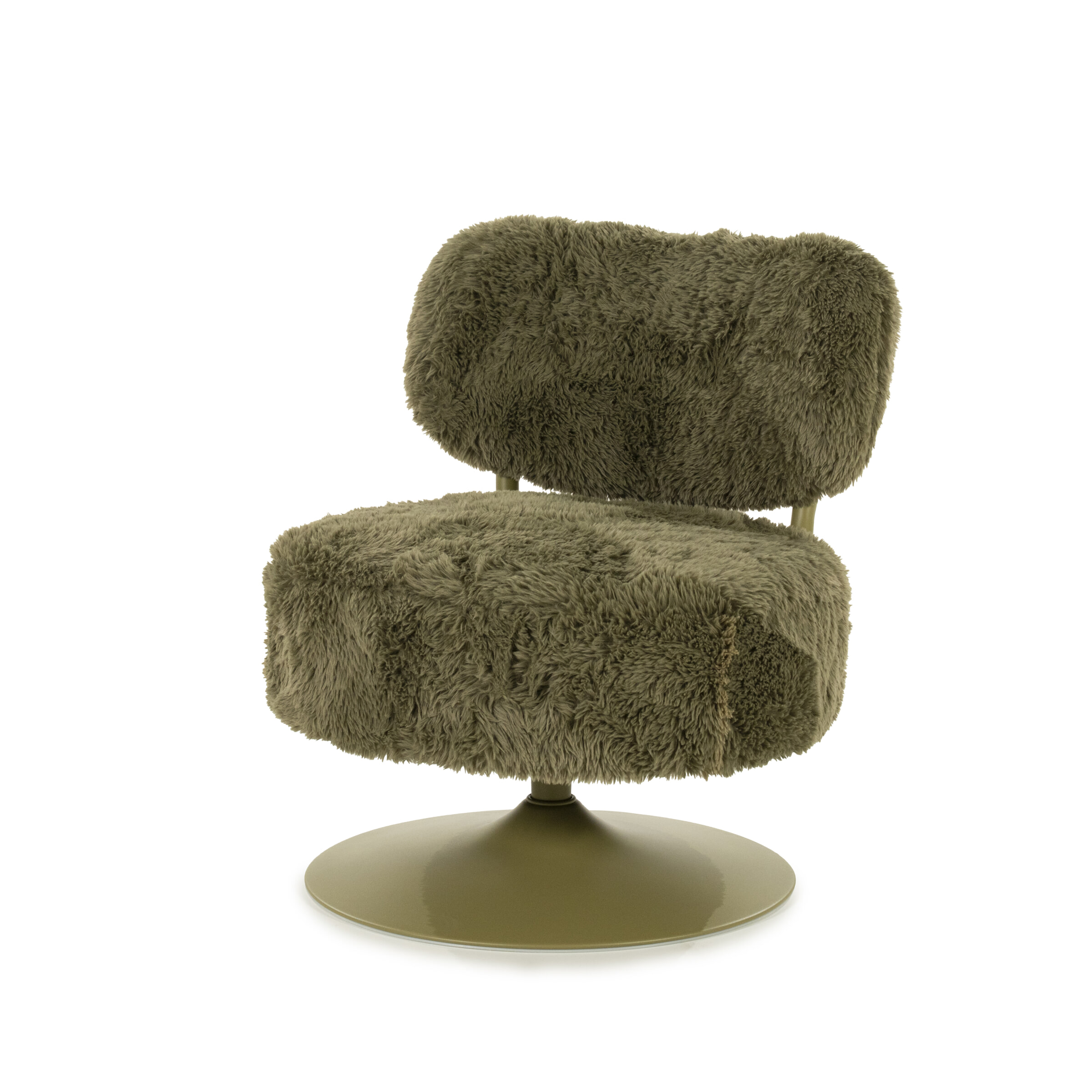 By-Boo Draaifauteuil Furlo Furry - Groen - 250357 • Sohome