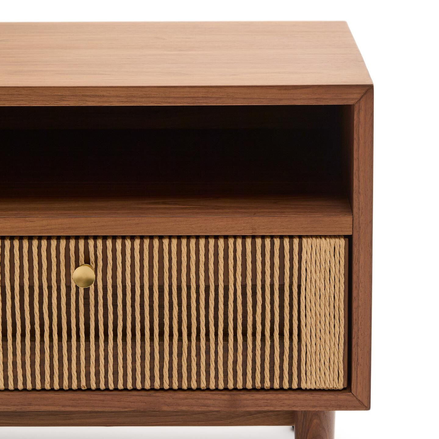 Kave Home Nachtkastje Elan Notenhout, Met 1 lade - N1200014MM41 • Sohome