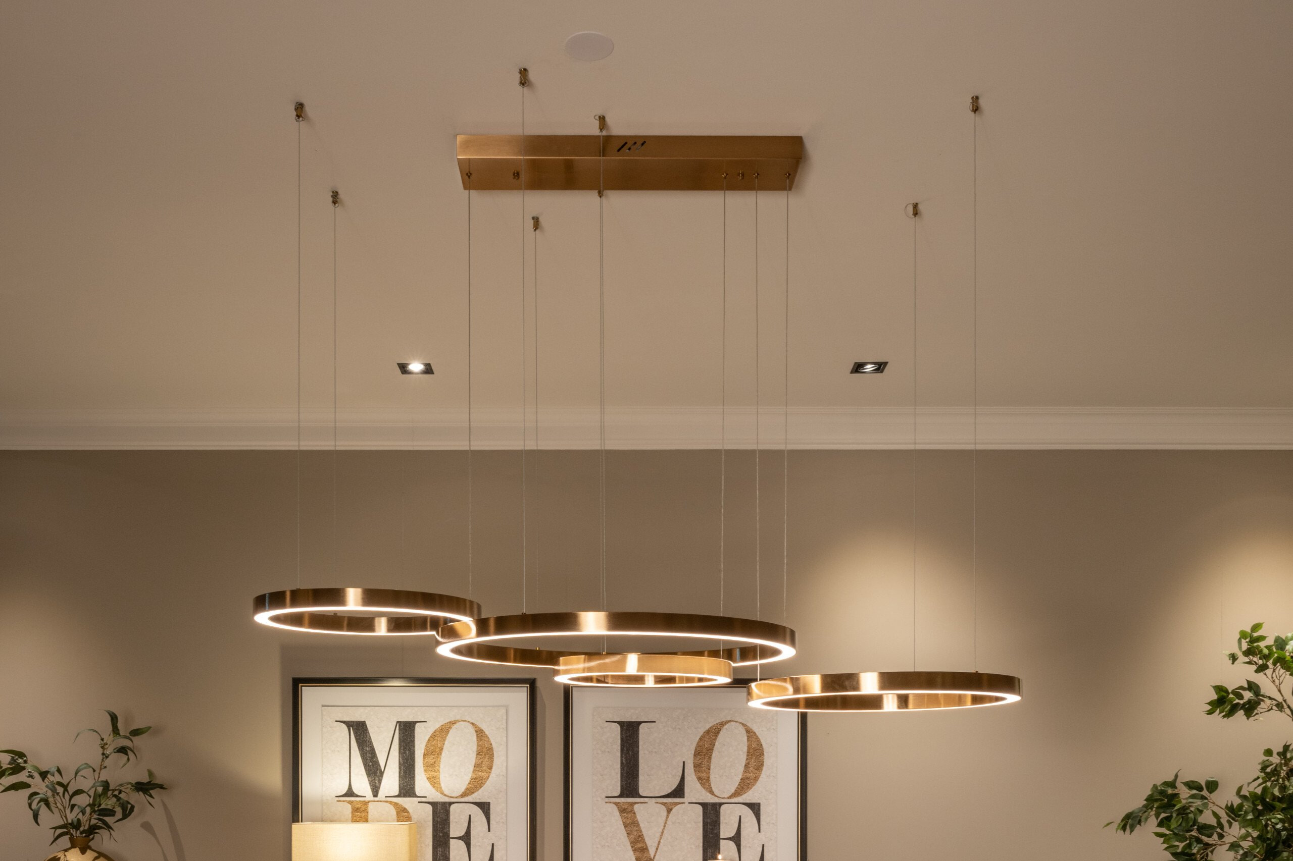Richmond Hanglamp Lilou 4-lamps - Brushed Gold - Richmond Interiors ...